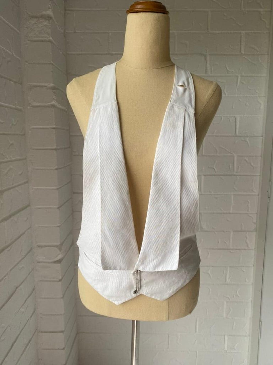 The 1920's Formal Cotton Pique Backless Waistcoat - Etsy