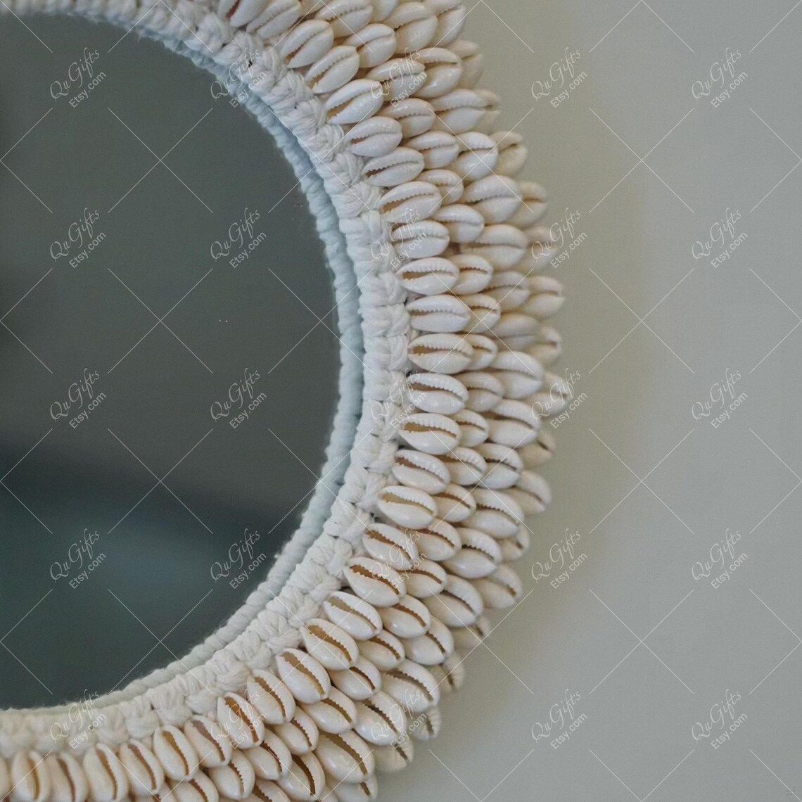 Boho Cowrie Shell Wall Mirror: Handmade Coastal Decor - Etsy