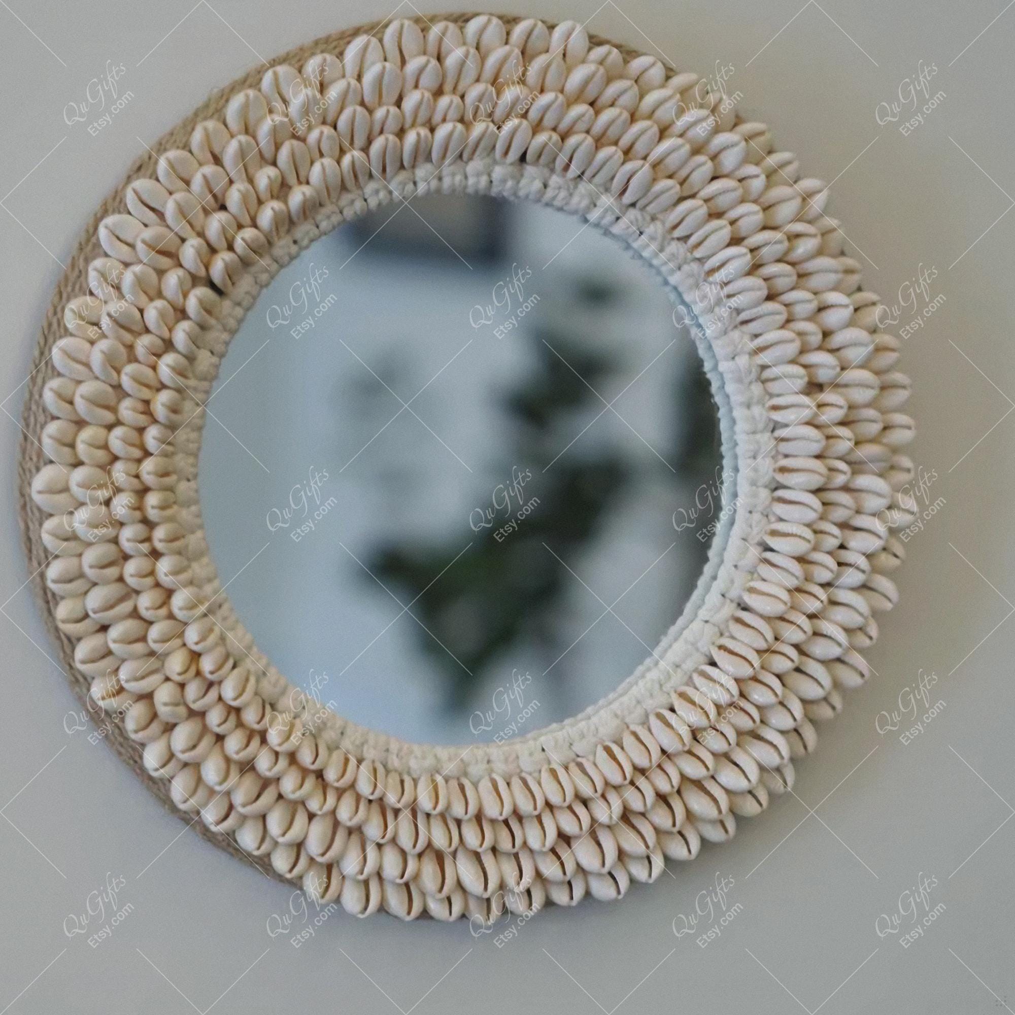 Boho Cowrie Shell Wall Mirror: Handmade Coastal Decor - Etsy