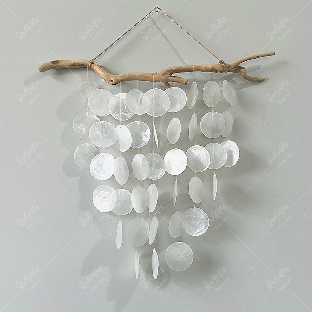 Handmade Capiz Shell Wall Hanging: Boho Beach Decor - Etsy