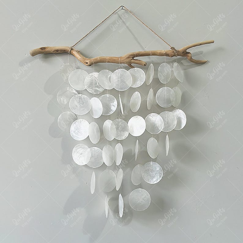 Handmade Capiz Shell Wall Hanging: Boho Beach Decor - Etsy