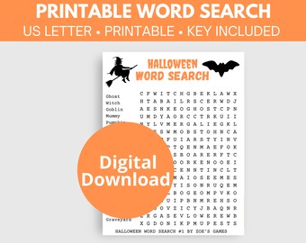 Halloween Compound Words Word Search Puzzle - Etsy