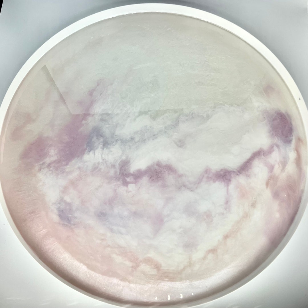 Metal Try Table, Decorated With Pink Tones With Epoxy Resin - Etsy