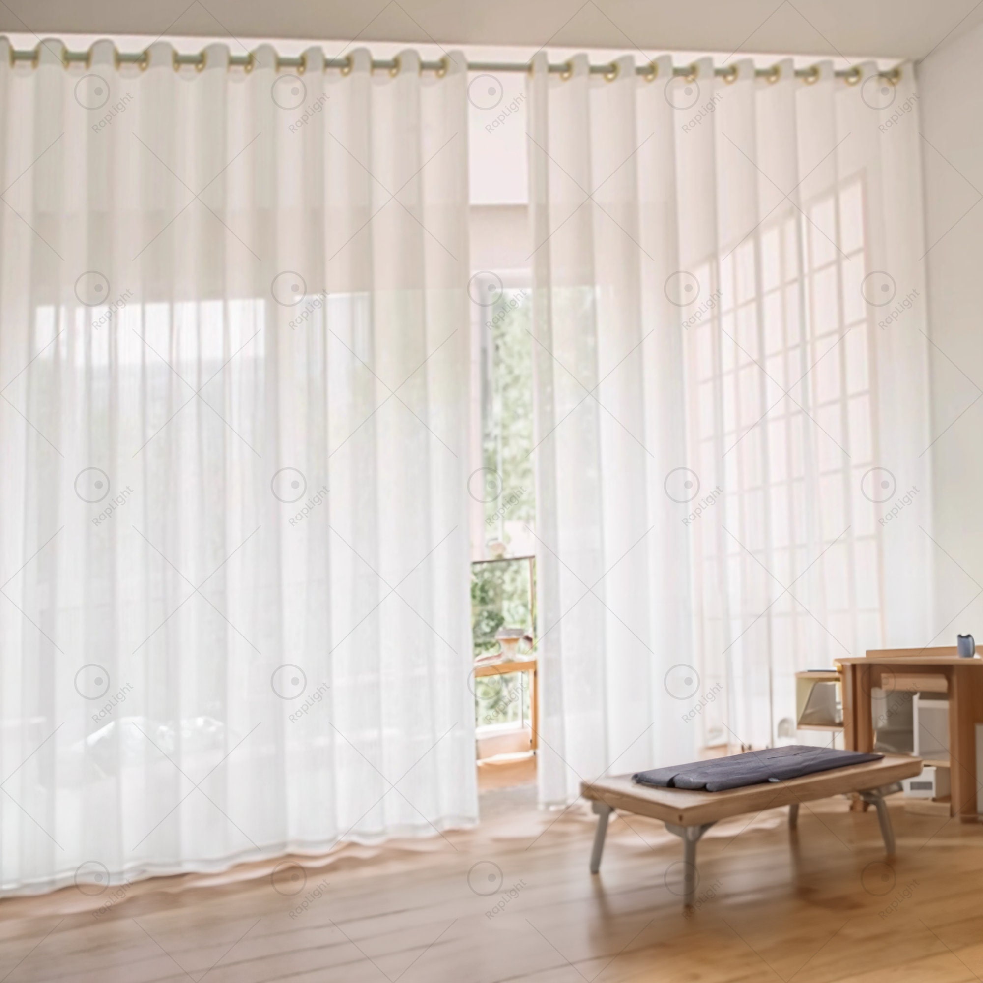Vertical Stripe Sheer Curtain: Modern Tulle Texture - Etsy