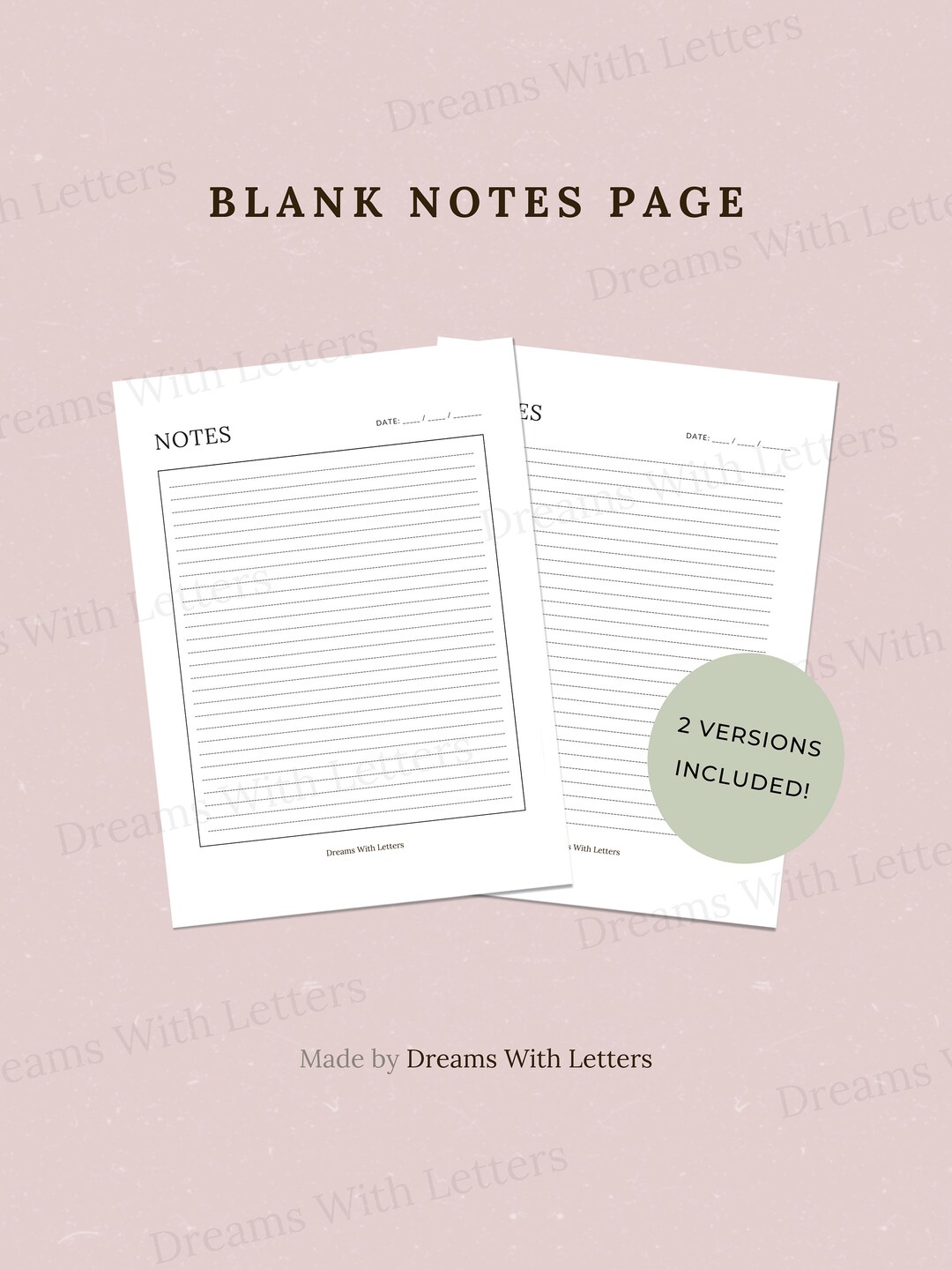 Notes Template Notes Taking Template Notes Taking Notes - Etsy