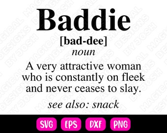 Baddie Definition Svg - Etsy