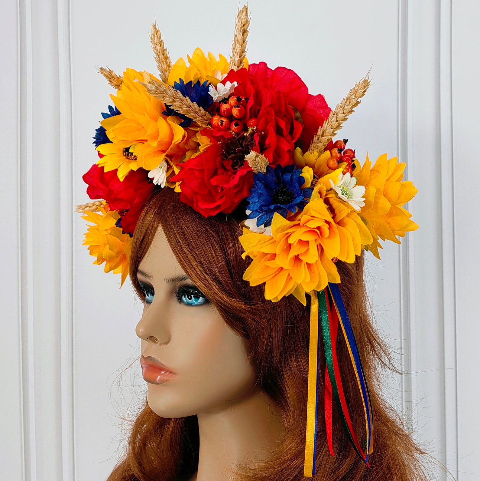 Sokolydesign Slavic Headband Sława Wedding Bride Flower Crown Tiara ...