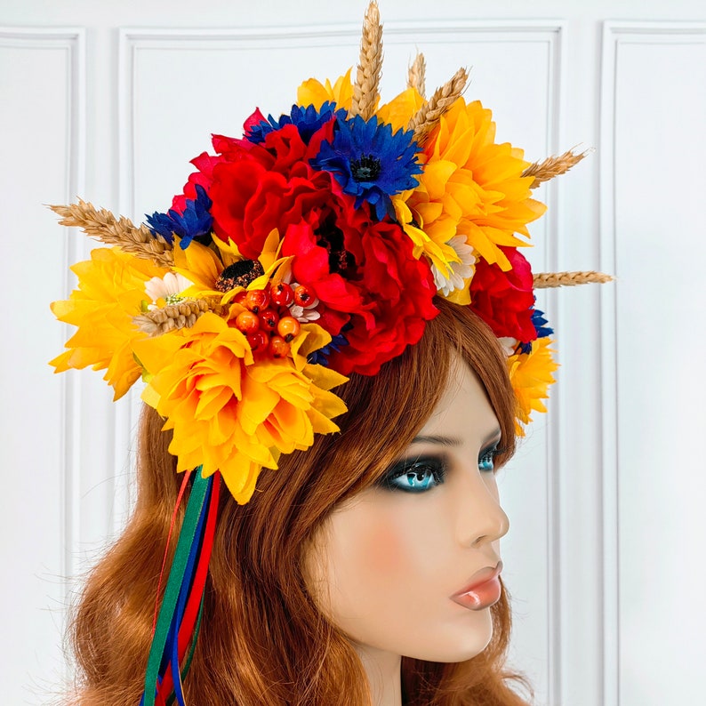 Sokolydesign Slavic Headband Sława Wedding Bride Flower Crown Tiara ...