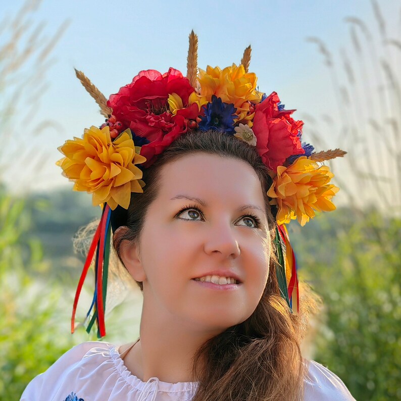 Sokolydesign Slavic Headband Sława Wedding Bride Flower Crown Tiara ...