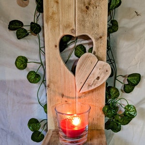 Rustic Reclaimed Wooden Shelf With Love Heart Cut Out - Etsy