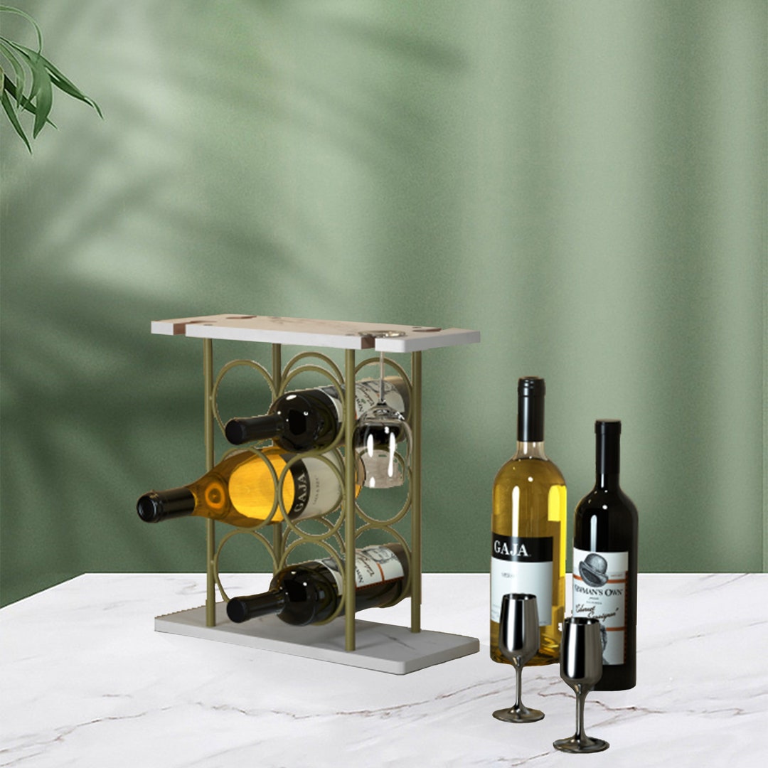 Creative Wine Rack With Gold Frame - Etsy