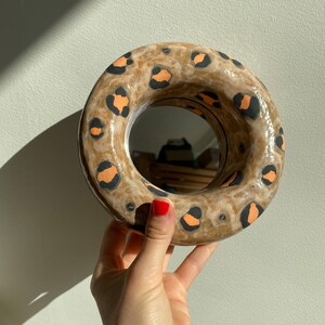 Small Wall Mirror Round Mirror Ceramic Mirror Funky Mirror Vanity ...