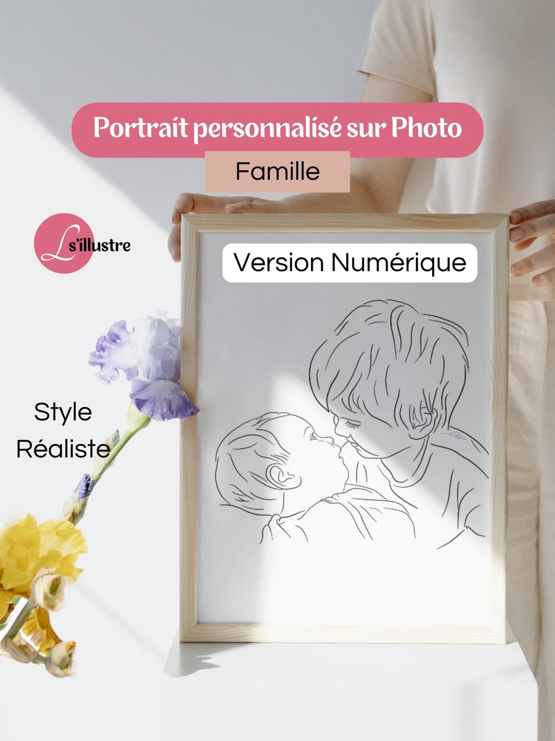 Portrait Memories of Your Family Realistic Style Digital Version - Etsy