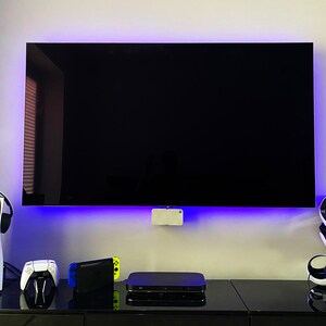 Wall Mounted TV Lighting Bracket System - LED Tape Lighting Bracket Kit ...