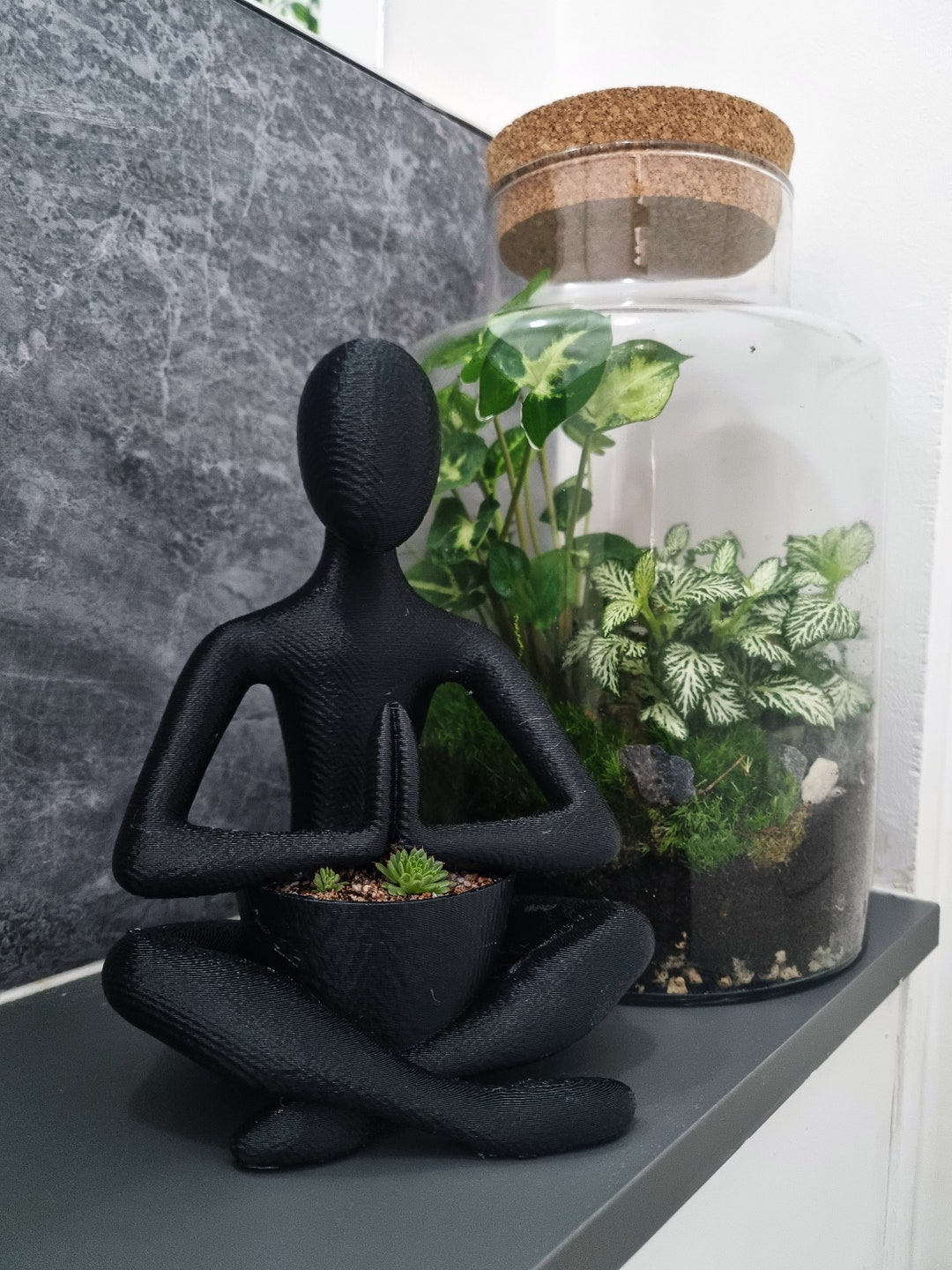 Celestial Planter Statue in a Meditation Pose, Indoor Planters, Planter ...