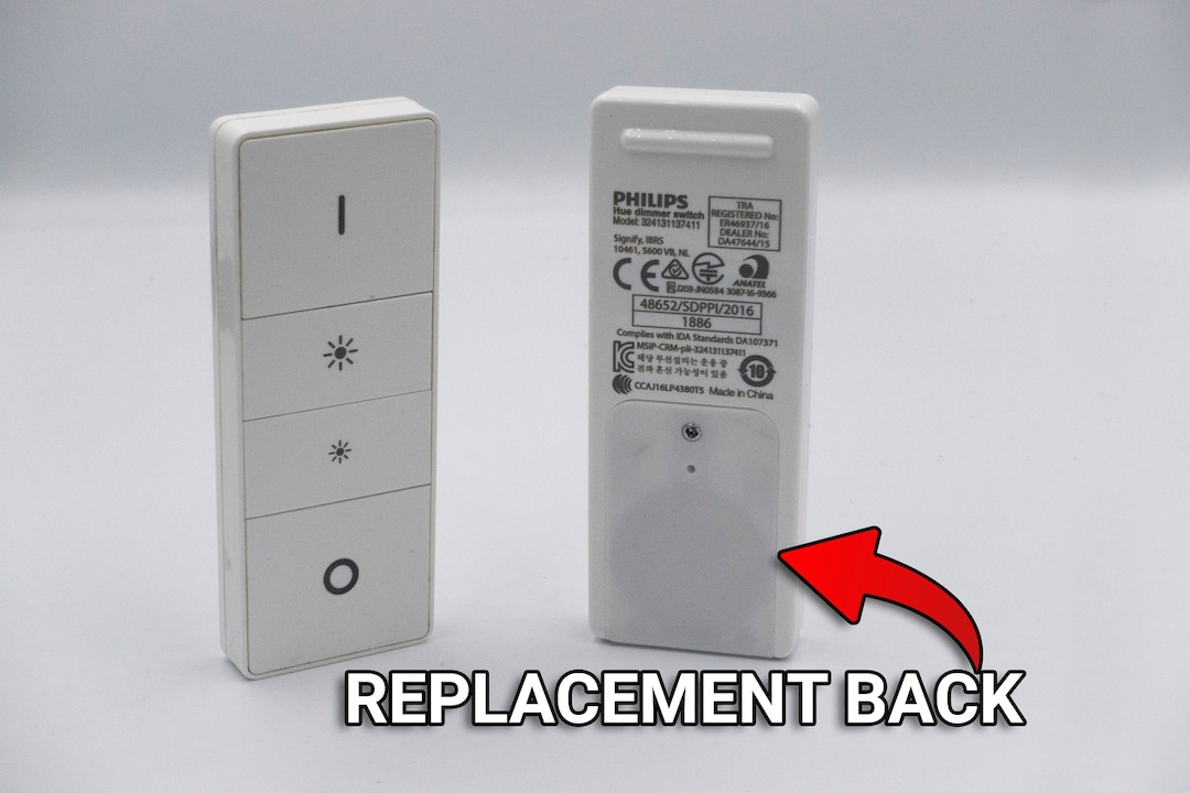Philips Hue GEN1 Dimmer Remote Battery Cover, Philips Hue Remote Back ...