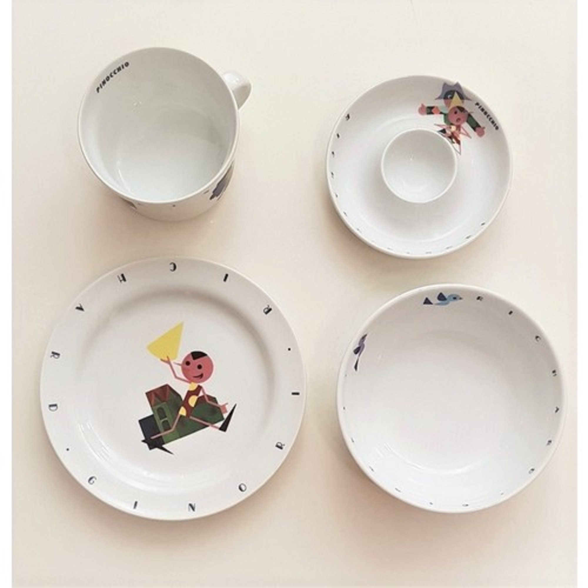 Pinocchio Kids 4 Pcs Breakfast Set - Etsy