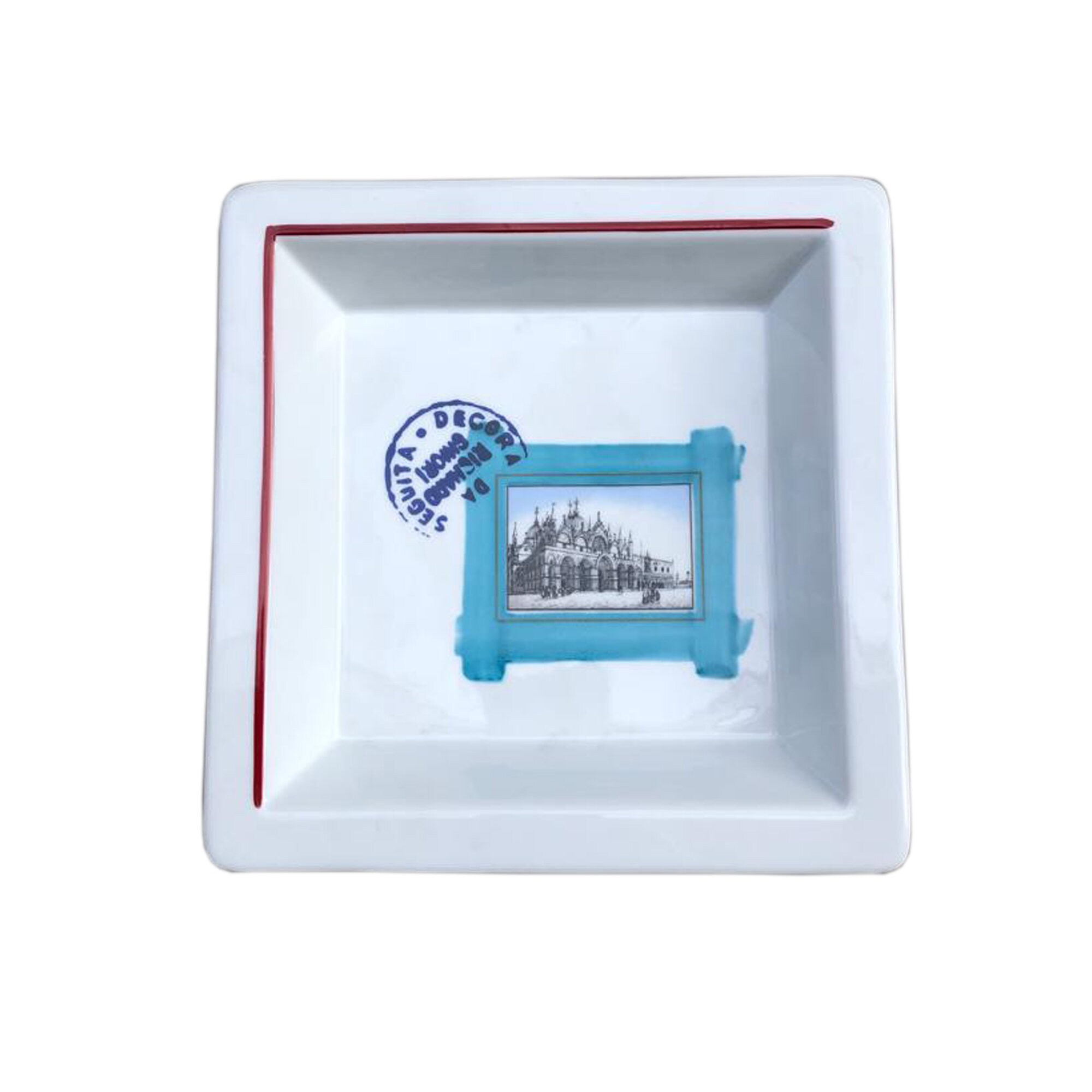 Vide Poche - Duomo Di Milano Figured Square Plate 18x18 Cm (7,1"x7,1 ...