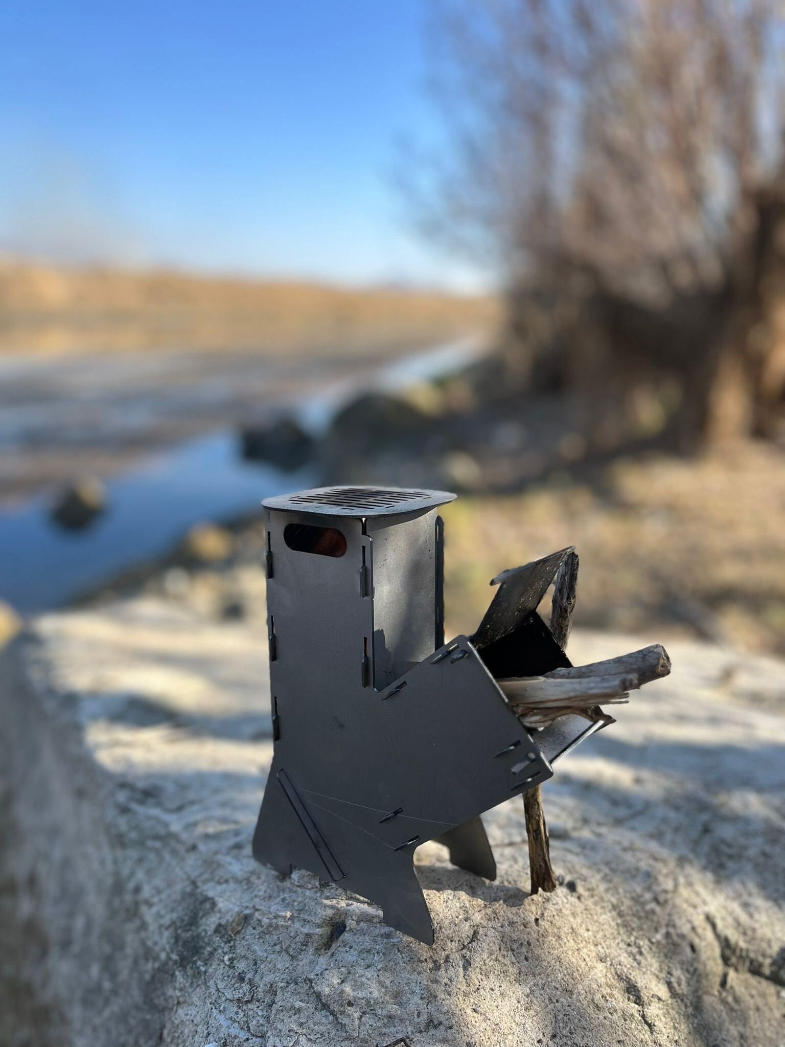 Disassembled Folding Rocket Stove Camping, Hunting or Christmas Gift ...