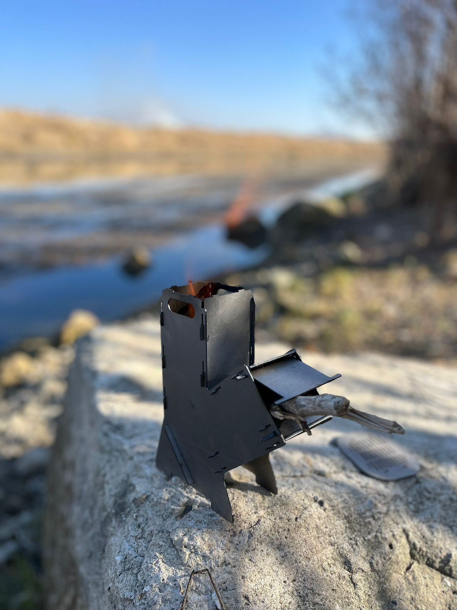 Disassembled Folding Rocket Stove Camping, Hunting or Christmas Gift ...