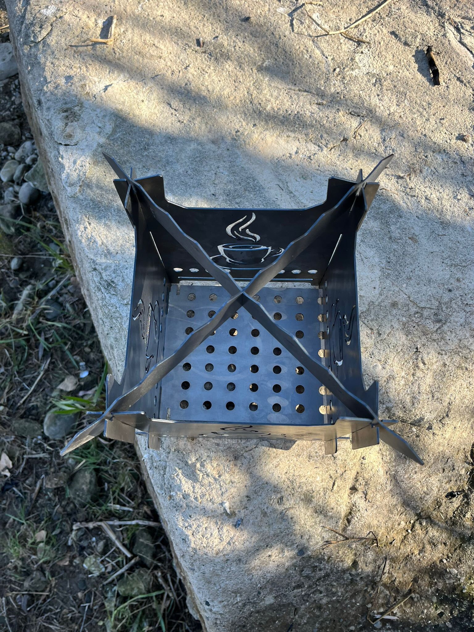 Foldable Square Firebox / Fire Pit / Nature Stove / Camping Fireplace ...