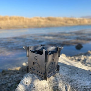 Foldable Square Firebox / Fire Pit / Nature Stove / Camping Fireplace ...