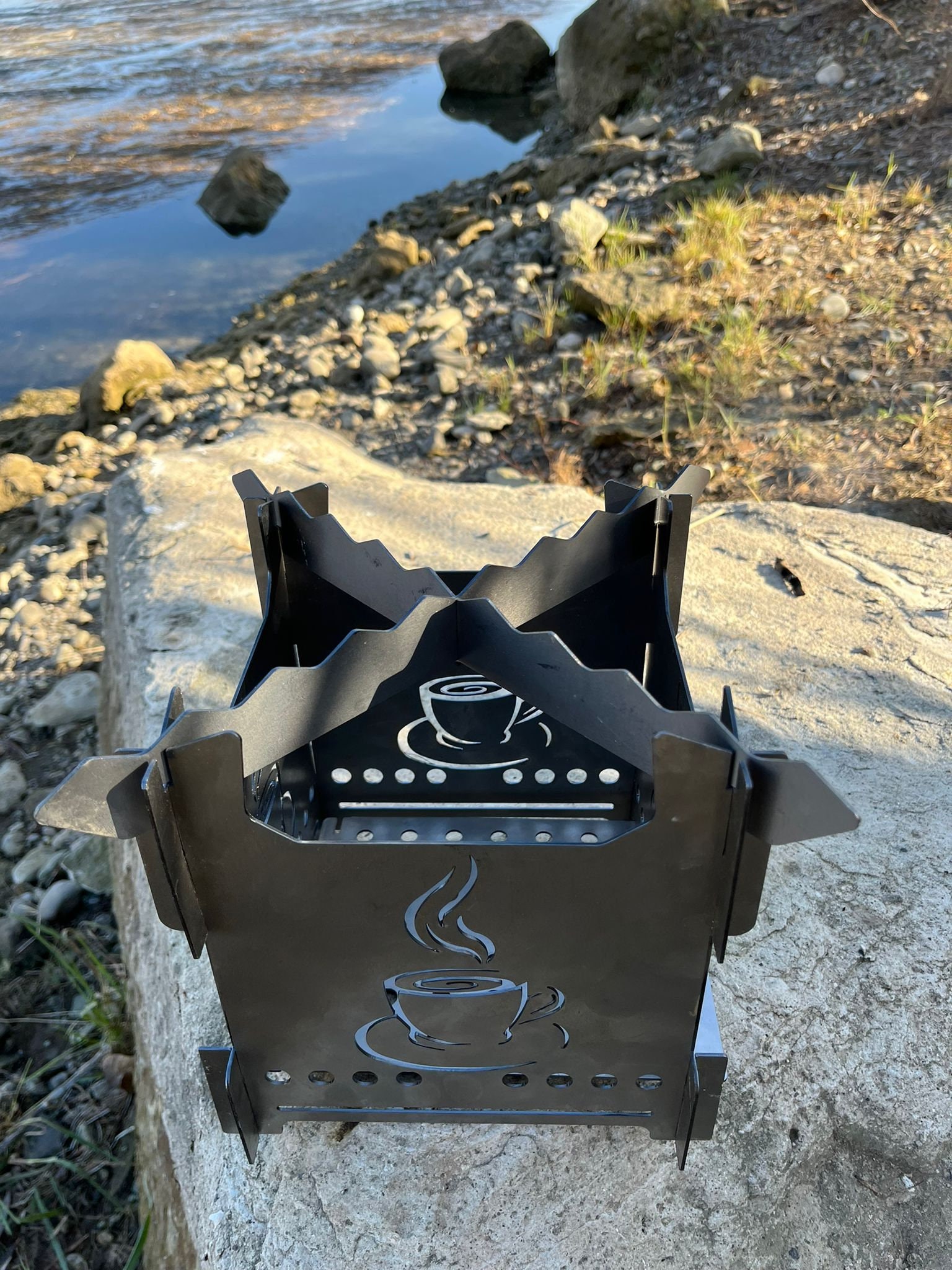 Foldable Square Firebox / Fire Pit / Nature Stove / Camping Fireplace ...