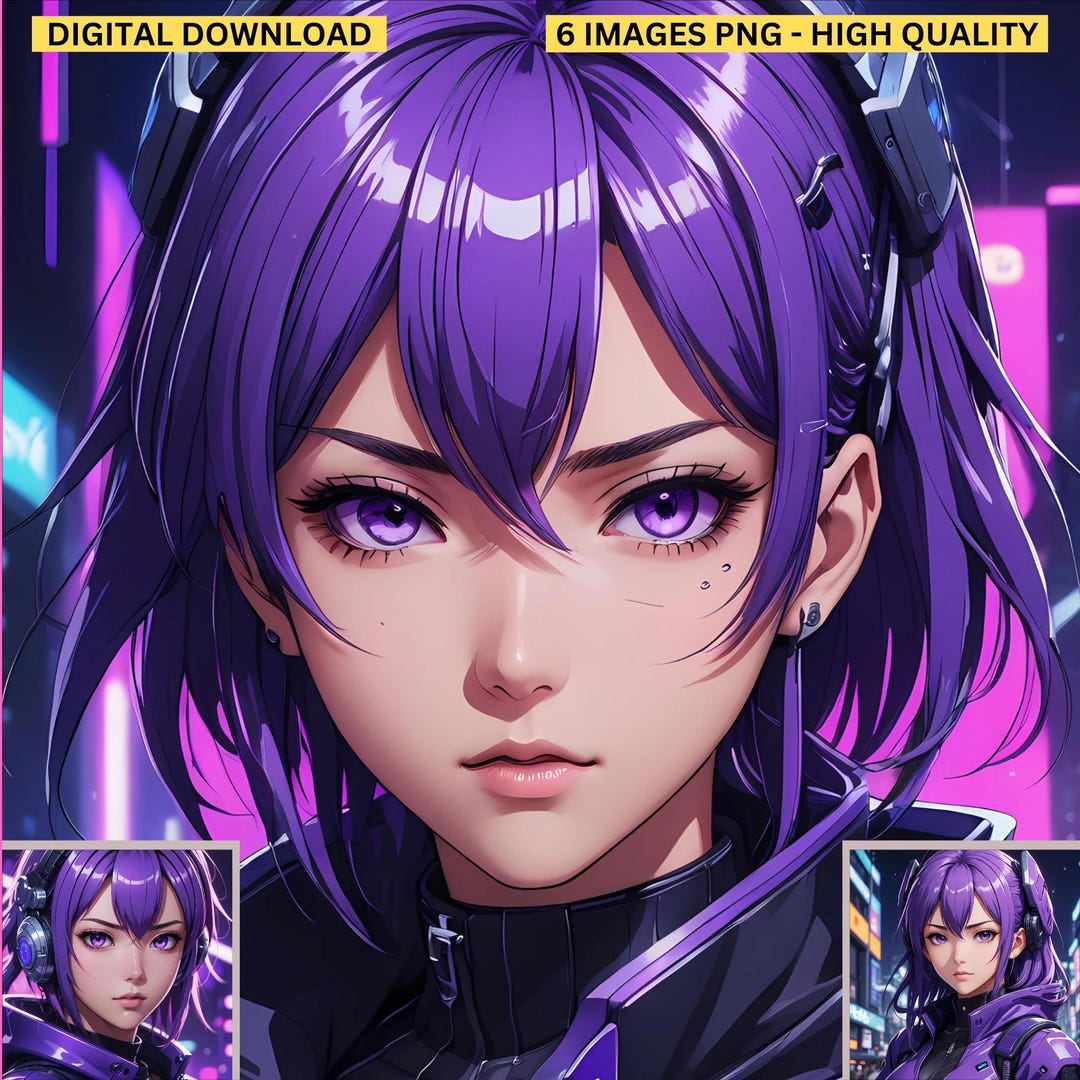 Purple Pfp, Purple Anime Girl Pfp, Dark Purple Pfp, Purple Cyber Y2k ...