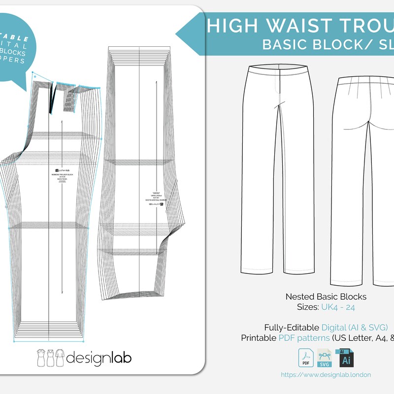Pdf Pants Pattern - Etsy UK