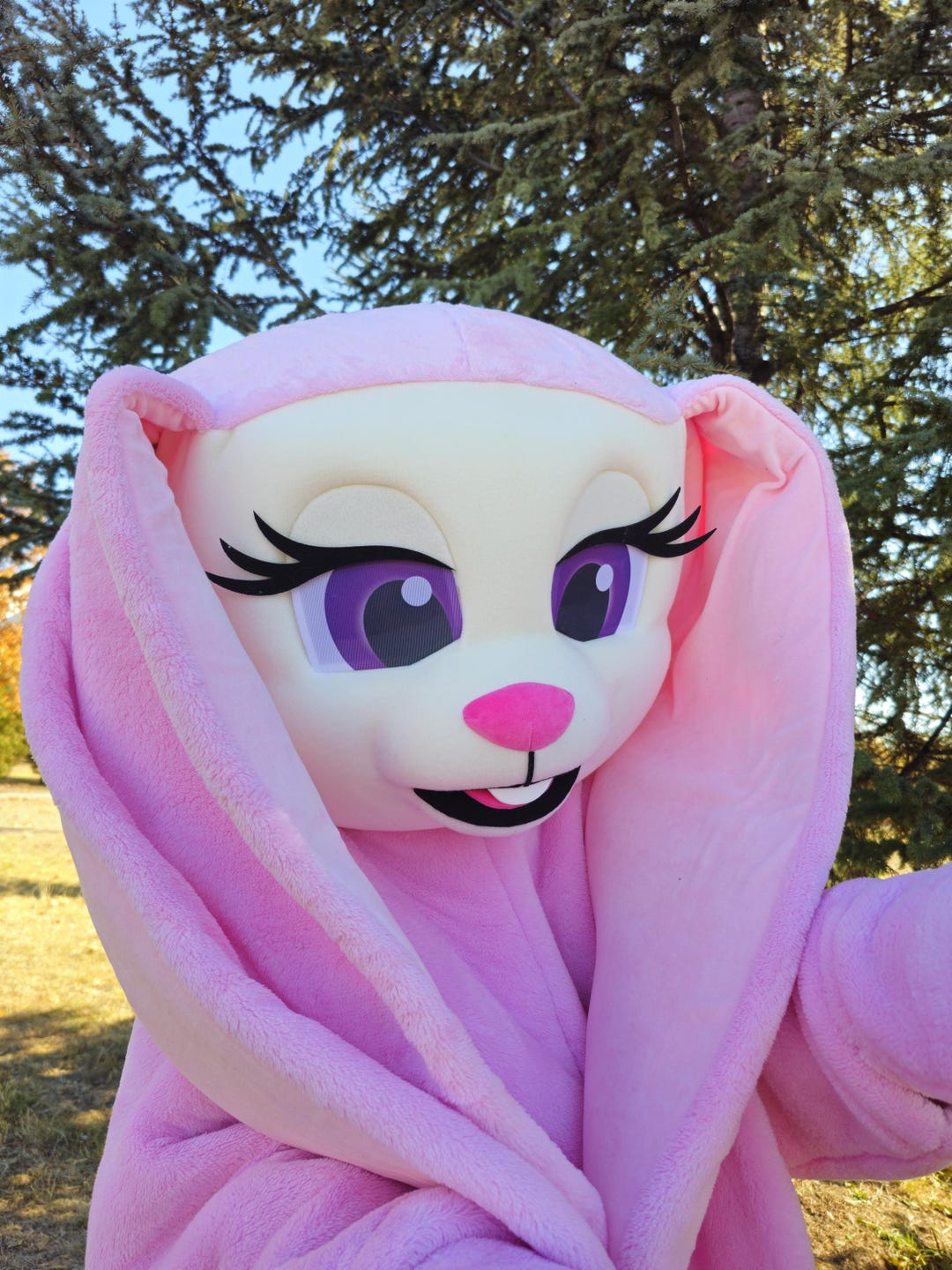 Pink Bunny Love Mascot Costume, Adult Mascot Costume, Party Mascot ...