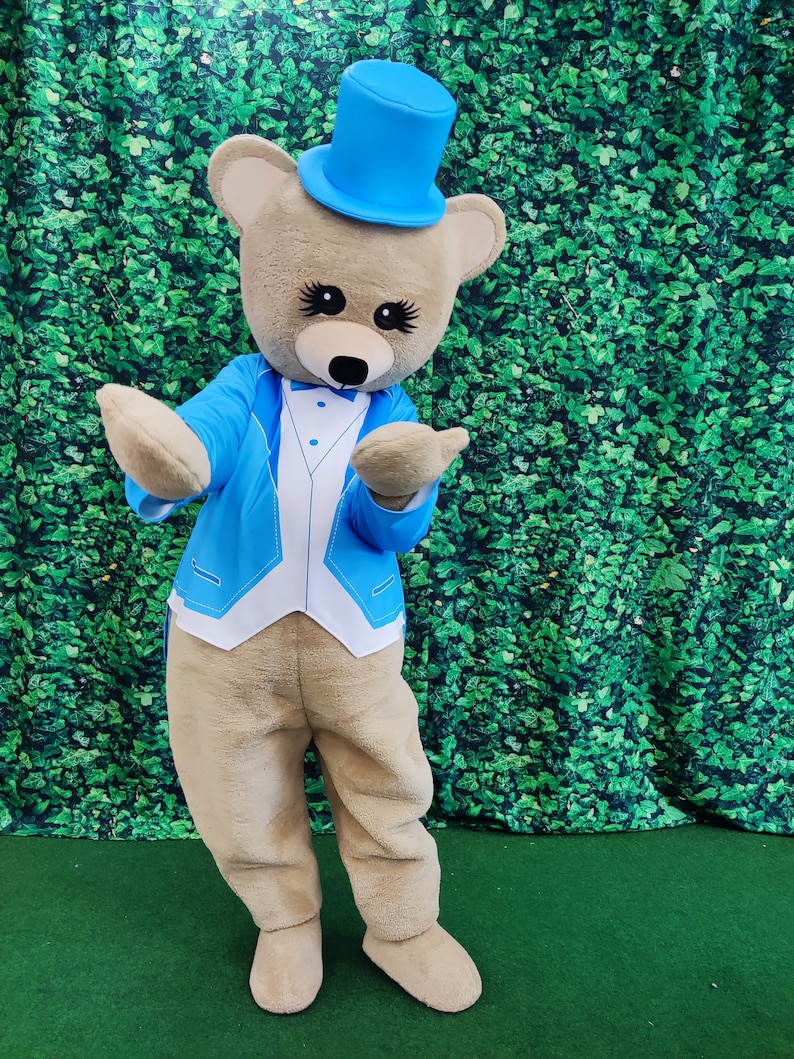 Sweet Blue Bear Costume, Adult Mascot Costume, Party Mascot Costume ...