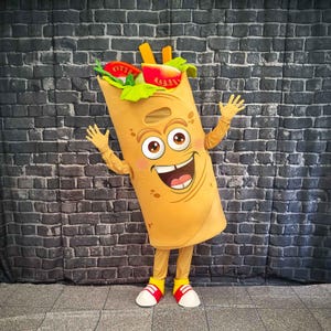 Doner Kebab Mascot Costume, Adult Mascot Costume, Party Mascot Costume ...