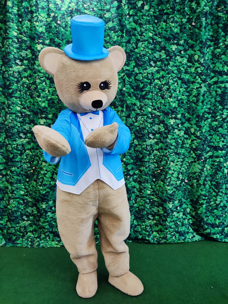 Sweet Blue Bear Costume, Adult Mascot Costume, Party Mascot Costume ...