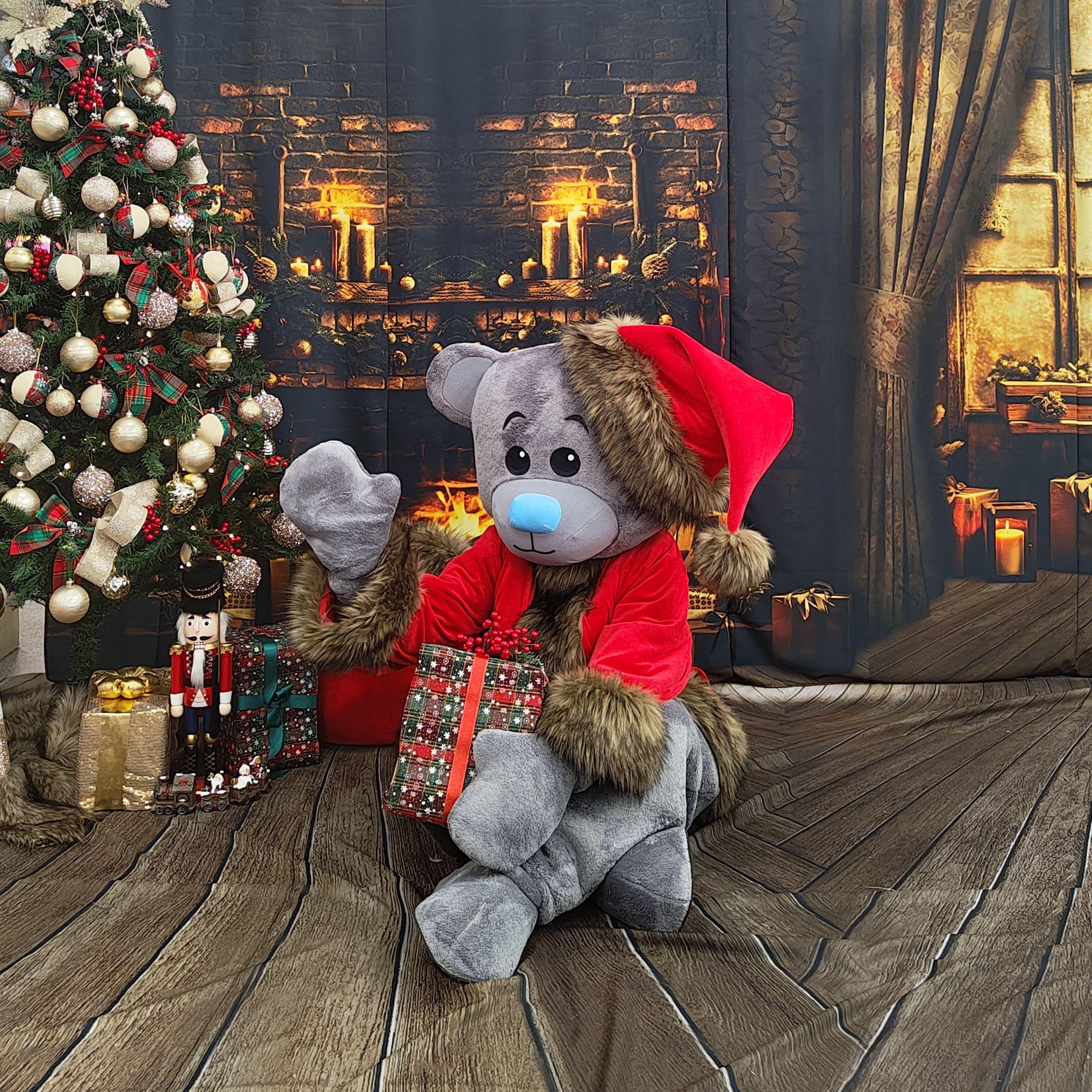 Teddy the Gray, Christmas, Adult Mascot Costume, Party Mascot Costume ...