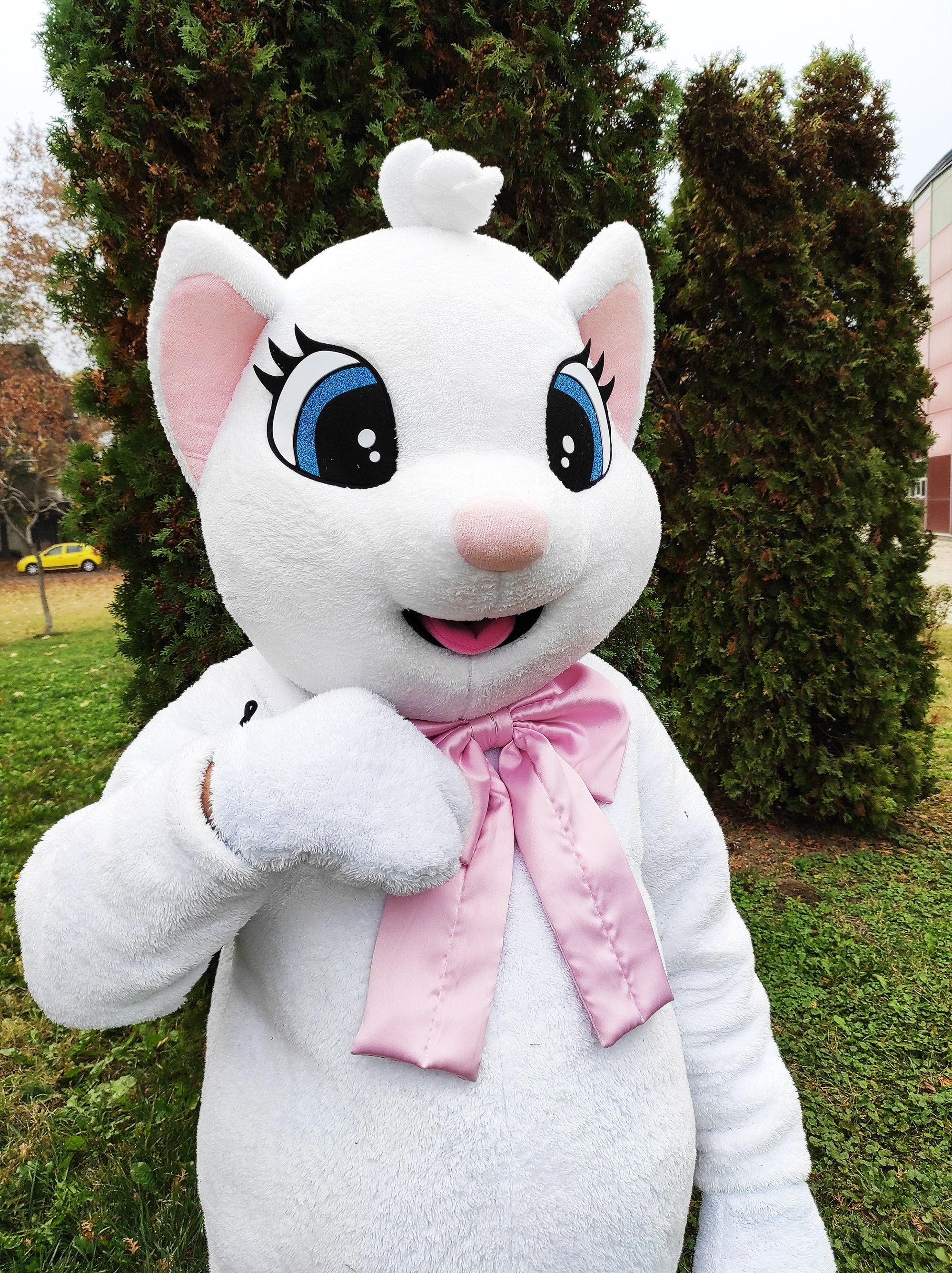 White Kitty Mascot Costume, Adult Mascot Costume, Party Mascot Costume ...