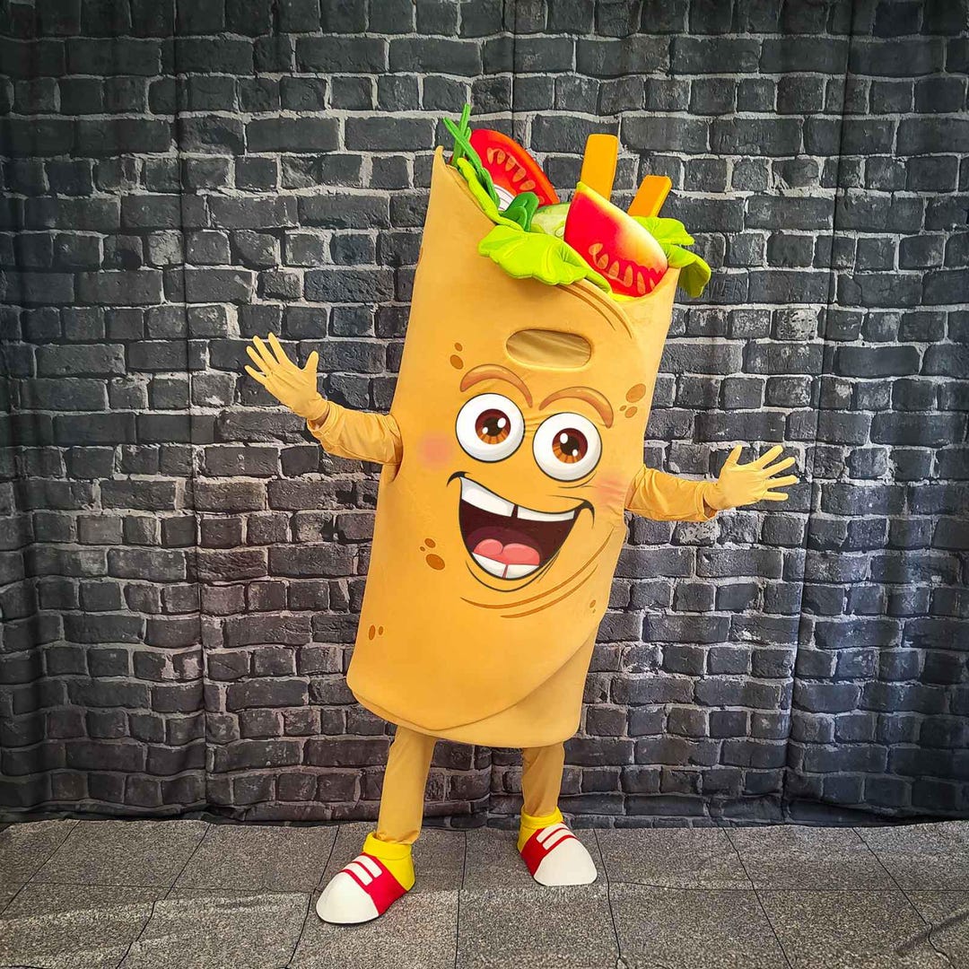 Doner Kebab Mascot Costume, Adult Mascot Costume, Party Mascot Costume ...