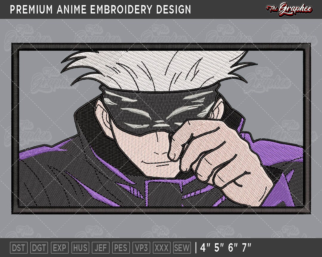 Premium Anime Embroidery Design, Anime Inspired Machine Embroidery ...