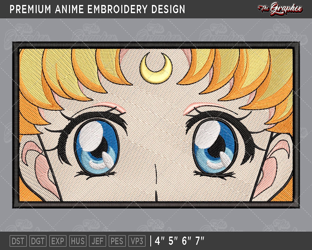 Premium Anime Embroidery Design, Anime Inspired Machine Embroidery ...