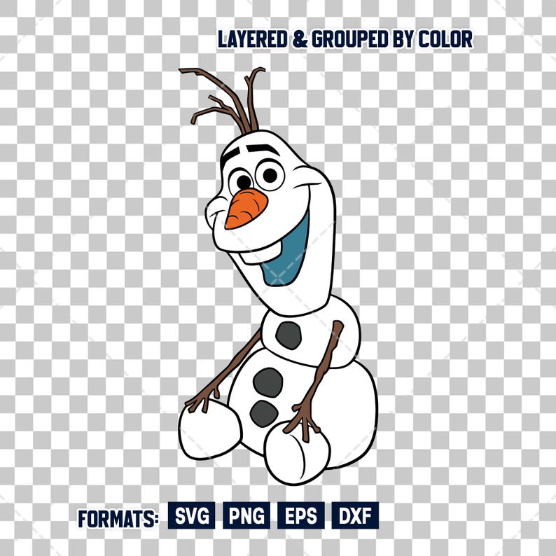 Olaf SVG, Layered SVG Cut File for Cricut & Silhouette, Digital ...