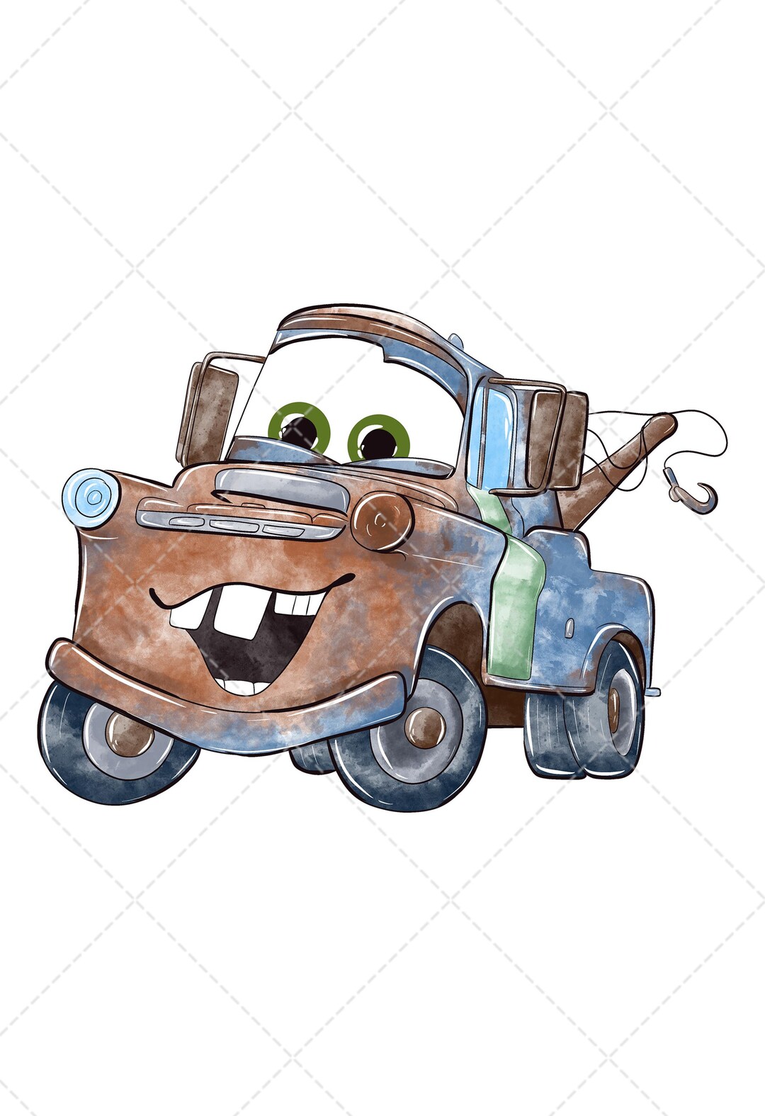 Mater Cars Clipart PNG, Watercolor Hand Drawn Illustration, Digital ...