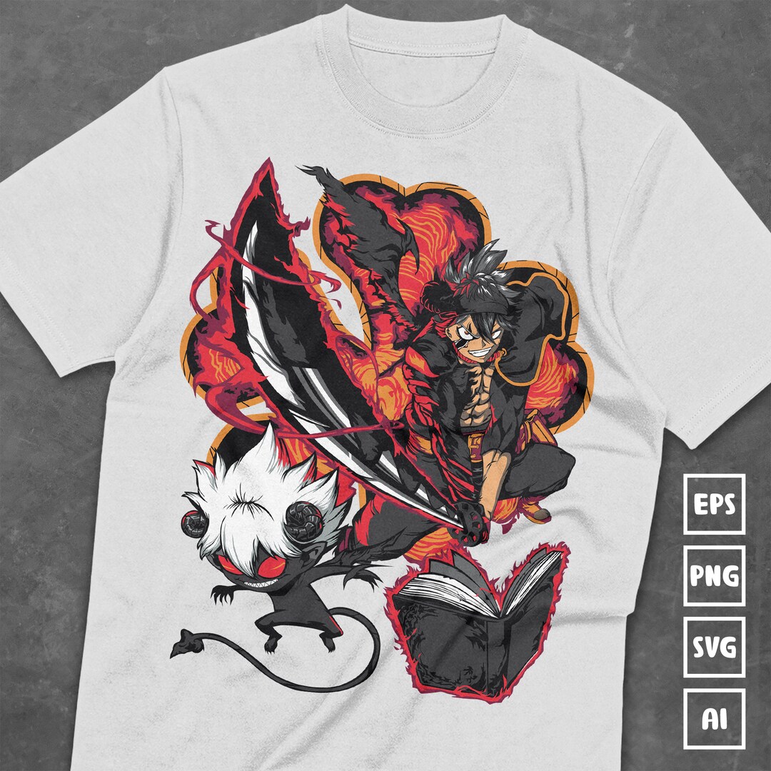 Premium Anime Vector File, Layered & Grouped by Color, Ready for DTF ...