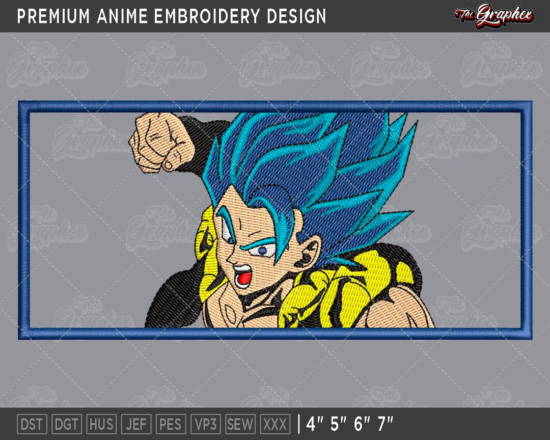 Premium Anime Embroidery Design, Anime Inspired Machine Embroidery ...