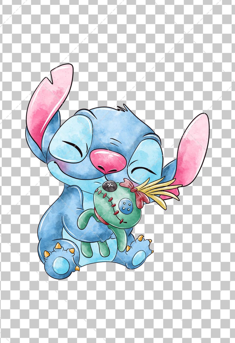 Stitch Clipart PNG, Watercolor Hand Drawn Illustration, Digital ...