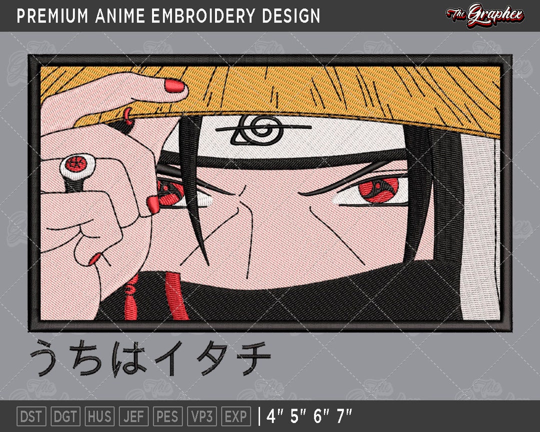 Premium Anime Embroidery Design, Anime Inspired Machine Embroidery ...