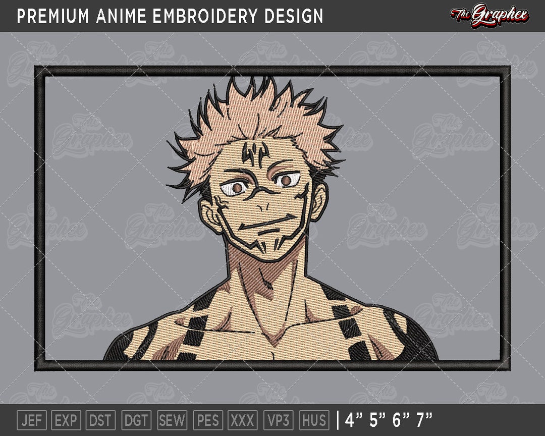 Premium Anime Embroidery Design, Anime Inspired Machine Embroidery ...