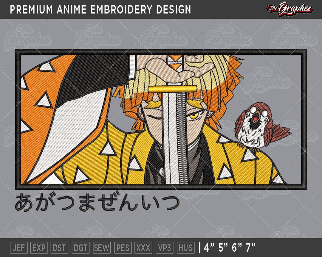 Premium Anime Embroidery Design, Anime Inspired Machine Embroidery ...