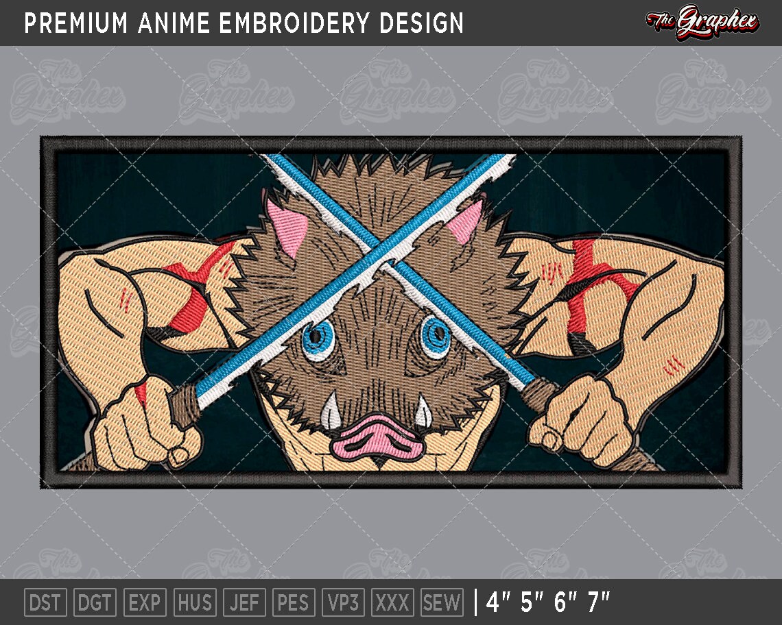 Premium Anime Embroidery Design Anime Inspired Machine - Etsy