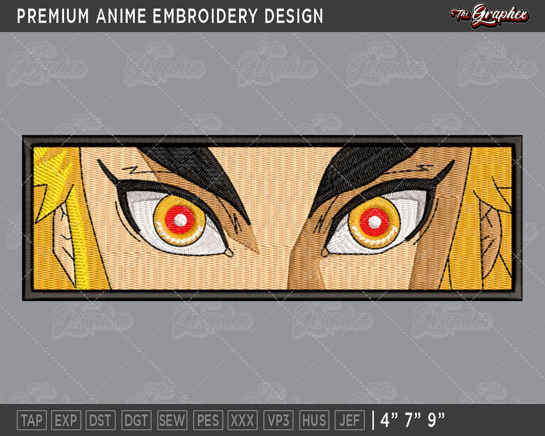 Premium Anime Embroidery Design, Anime Inspired Machine Embroidery ...
