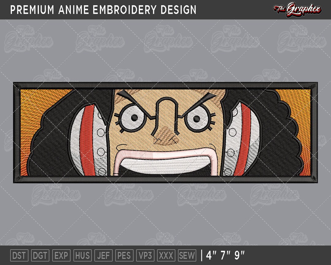 Premium Anime Embroidery Design, Anime Inspired Machine Embroidery ...