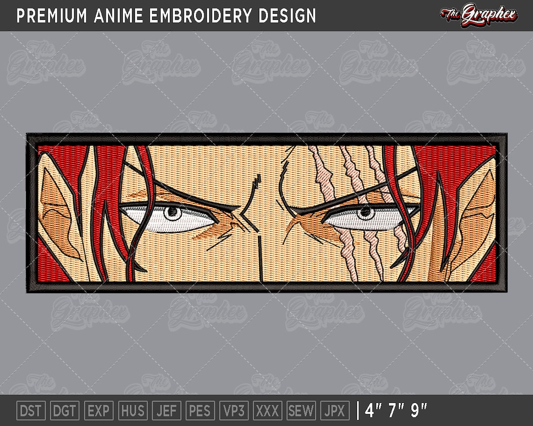 Premium Anime Embroidery Design, Anime Inspired Machine Embroidery ...